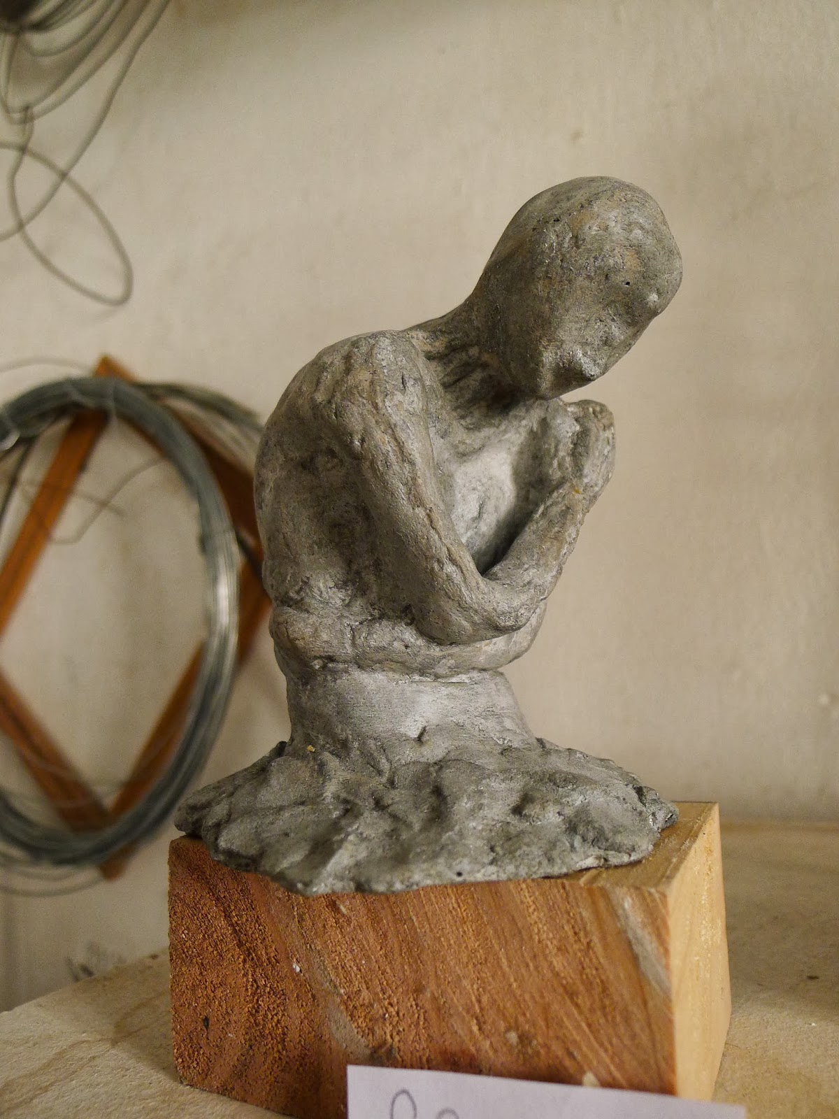 Taller de Escultura de Hernán Rojo: Greta Sanchez Cornejo. Cemento