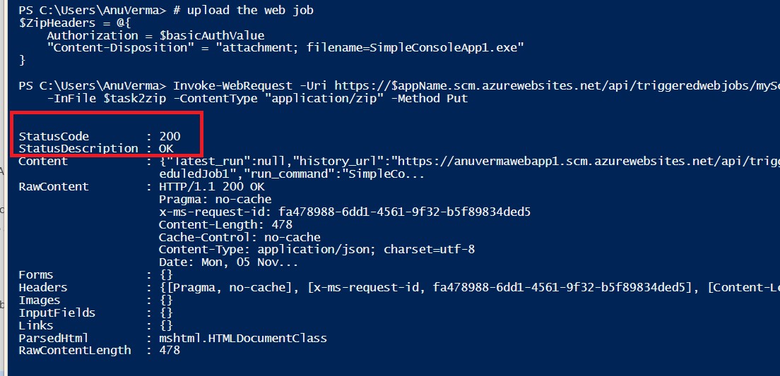 Anu's Blog Post: Introduction and deployment of a Webjob into Azure