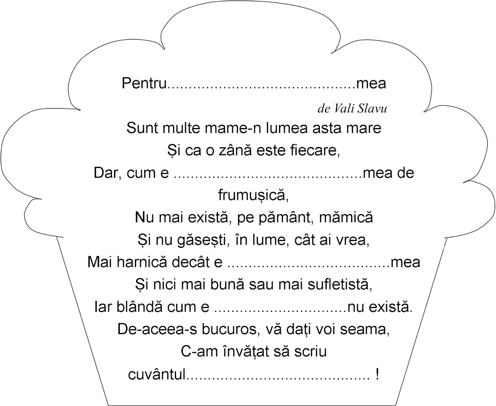 Scrierea cu fir continuu și o brioșă pentru mama - Materiale didactice ...