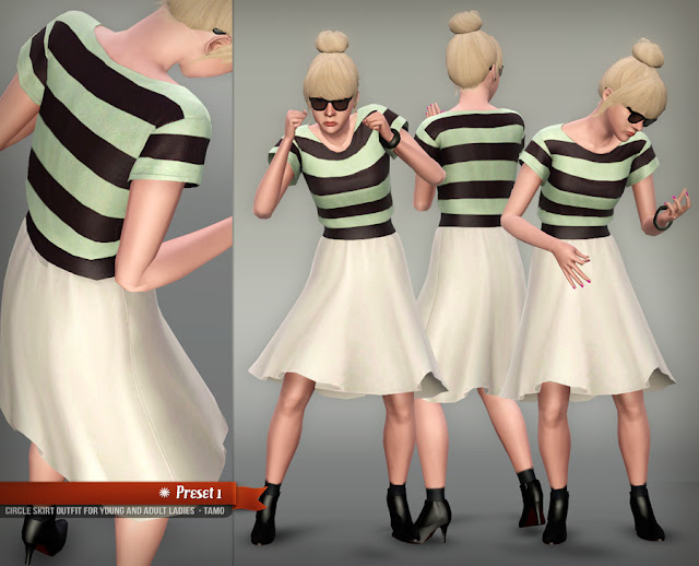 [TS3] Circle Skirt Outfit
