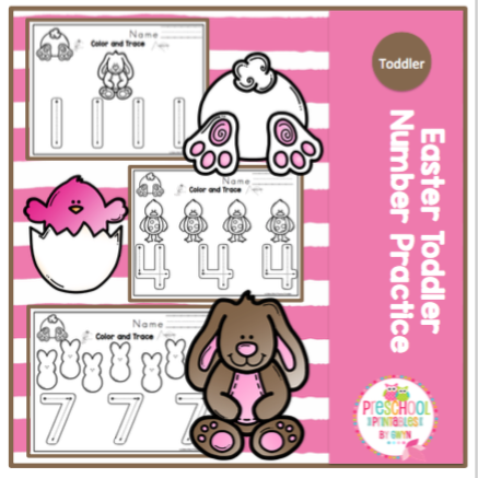 Toddler Easter Number Practice ~ Preschool Printables