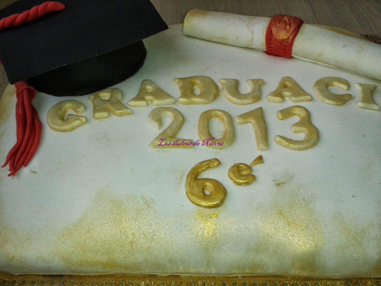LOS DULCES DE NIEVES: TARTA GRADUACION