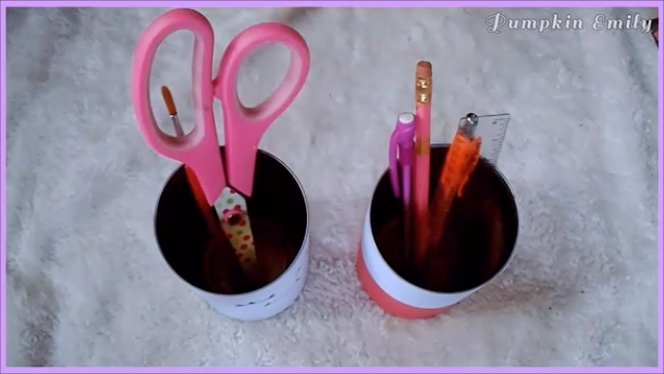 DIY Tin Can Pencil Holders