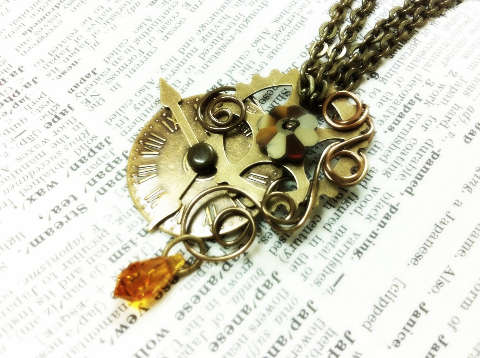 Handmade wire wrapped, filigree, fantasy and steampunk jewelry.