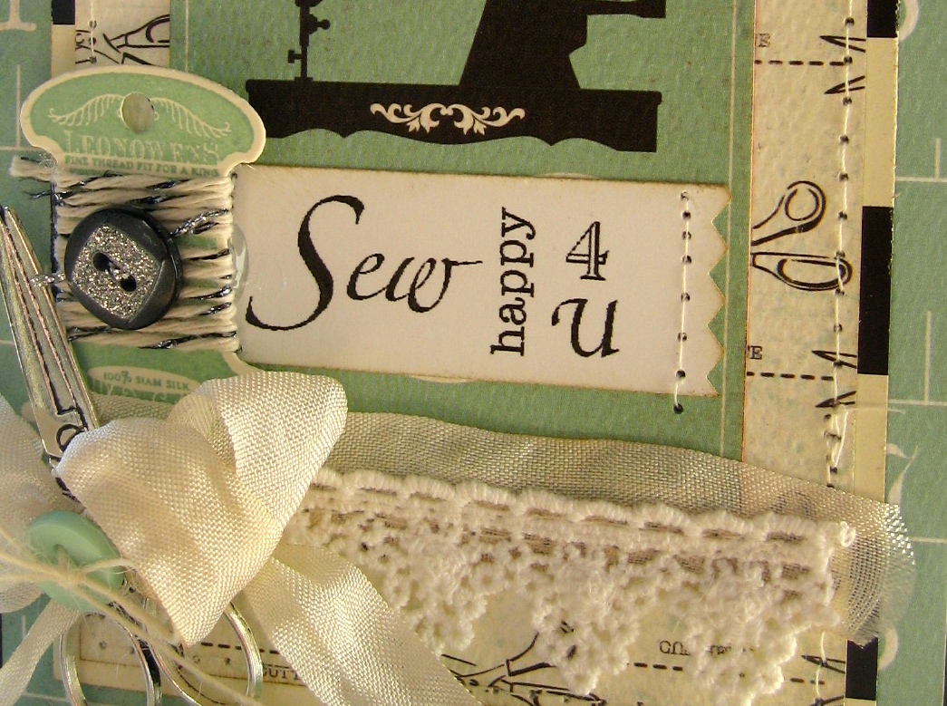Designs by Sharon: Mint Sew Pretty; Card