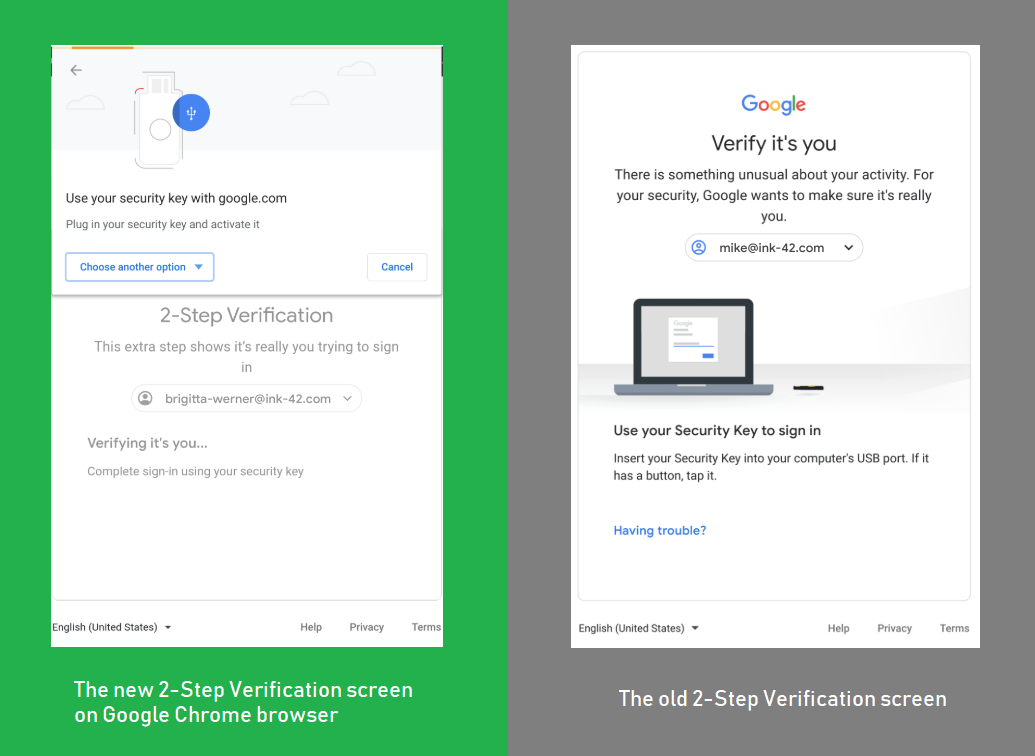 The 2-step Verification Interface of Google Has a New Design