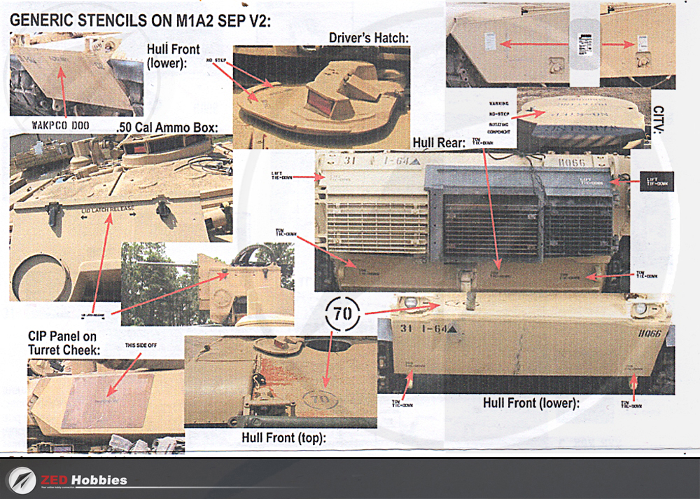 ZED Hobbies: Review: Echelon Fine Details 1-64 th AR M1A2 SEP V2 Abrams ...