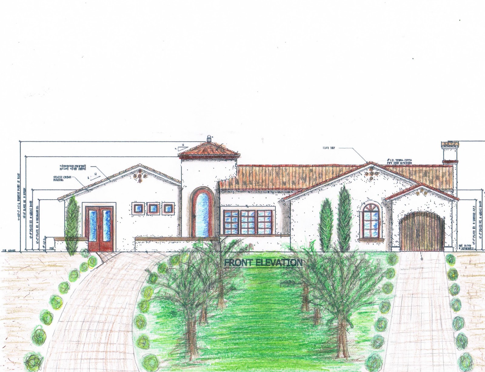 Dusty Coyote: Casa de Mañana Elevation