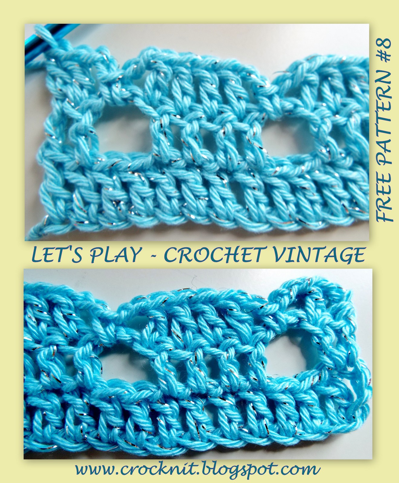 MICROCKNIT CREATIONS: LET'S PLAY - CROCHET VINTAGE - FREE PATTERN #8