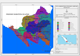 PETA ADMINISTRASI PROVINSI LAMPUNG | Kumpulan Peta
