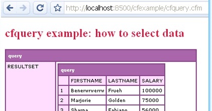 How to select records from database using CFquery in ColdFusion