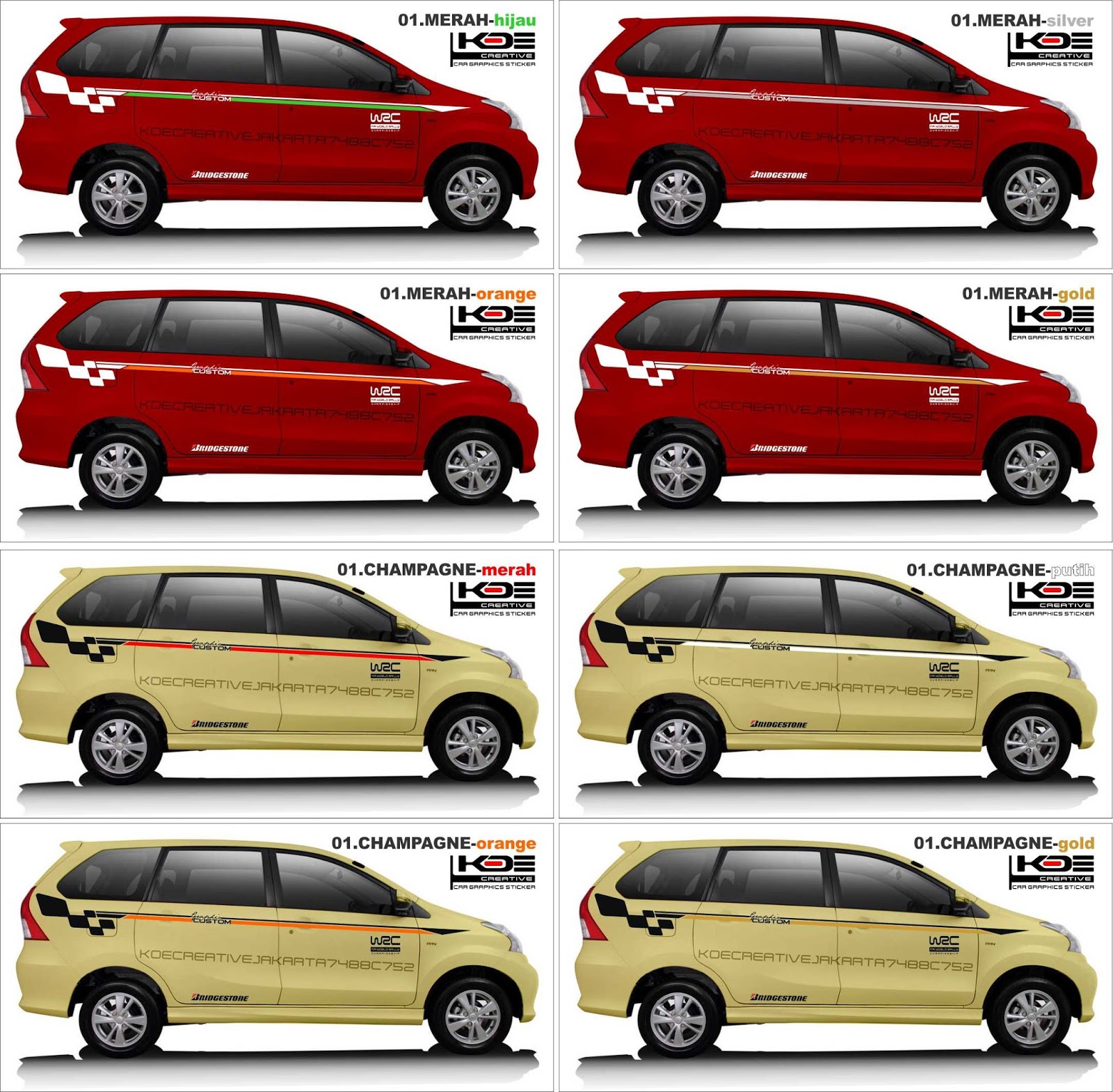 Tren Gaya 29+ Cutting Sticker Mobil Avanza Merah