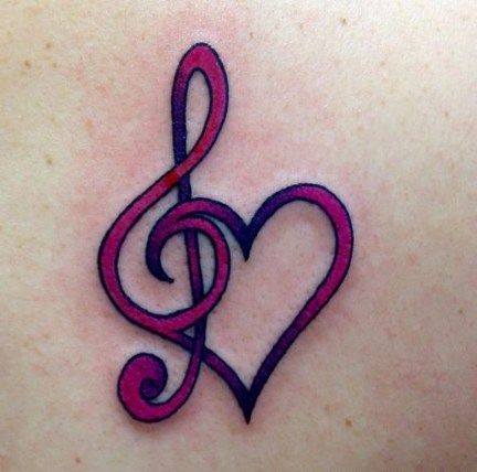 150+ Meaningful Treble Clef Tattoo Designs for Music Lovers (2019 ...