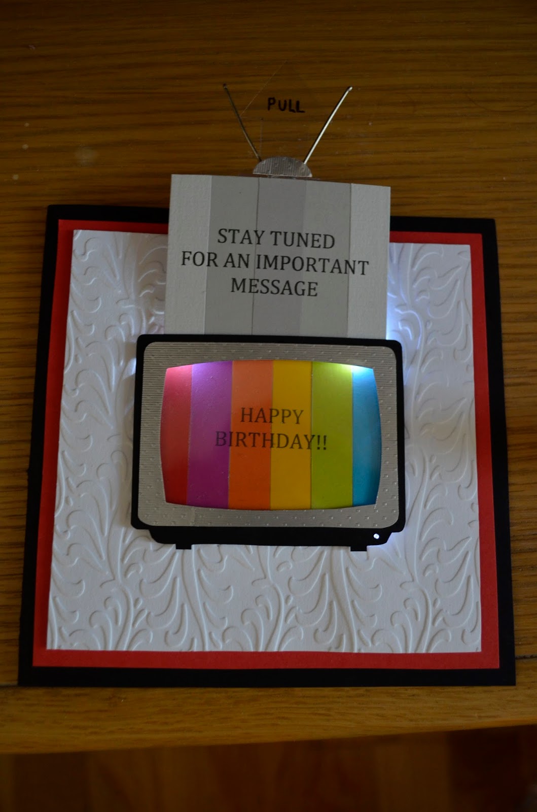 TV LED Birthday Card ~ Stuff and Spice