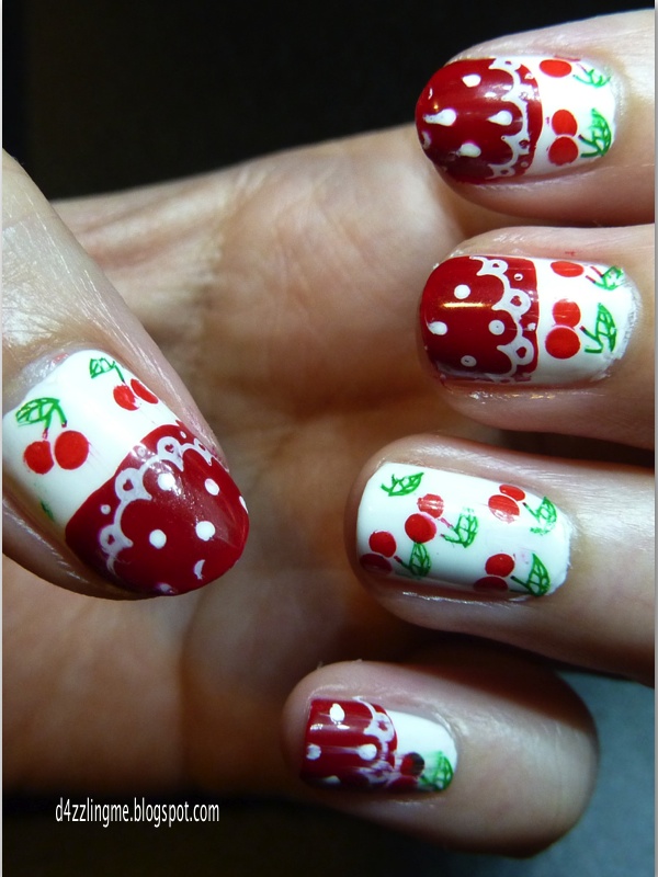 D4zzling Me: Cherry Nails