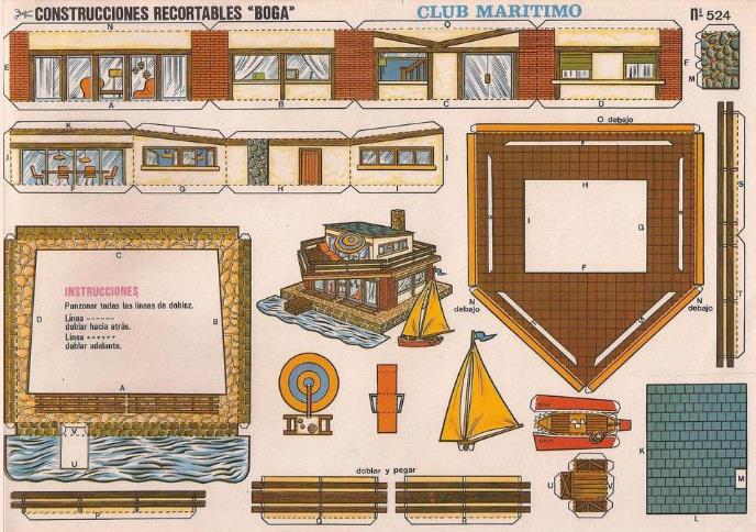 PAPERMAU: Club Maritimo - A Vintage Spanish Paper Model - by ...