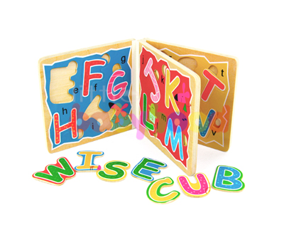 Little Babyhood: Wisecube ABC Wooden Puzzle Book