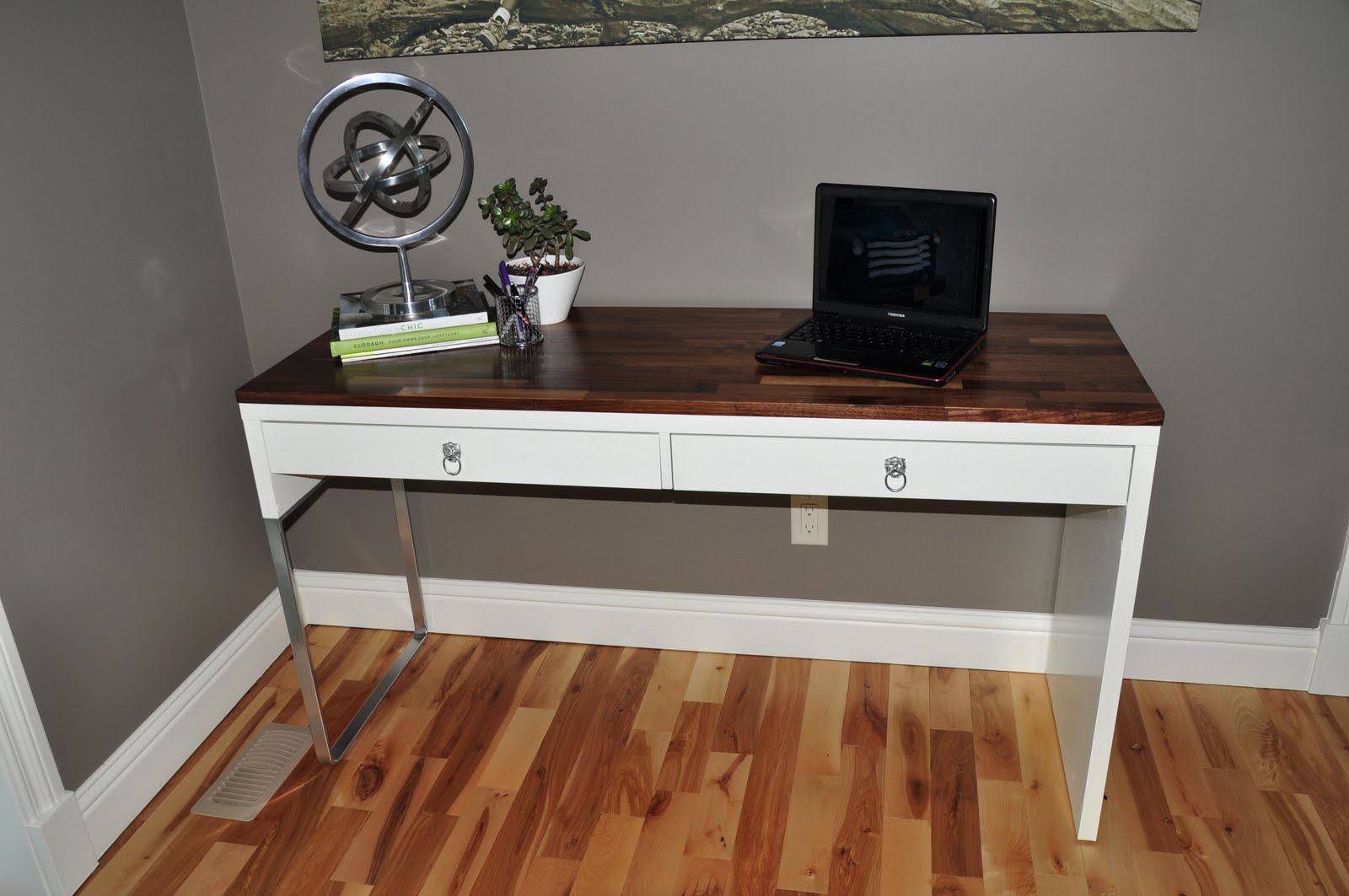 Timber and Lace: Ikea Desk transformation finally complete!!