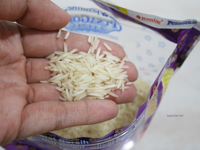 Isaactan.net: Tonight's Dinner With Jasmine Rice - PUSA Gold 1121