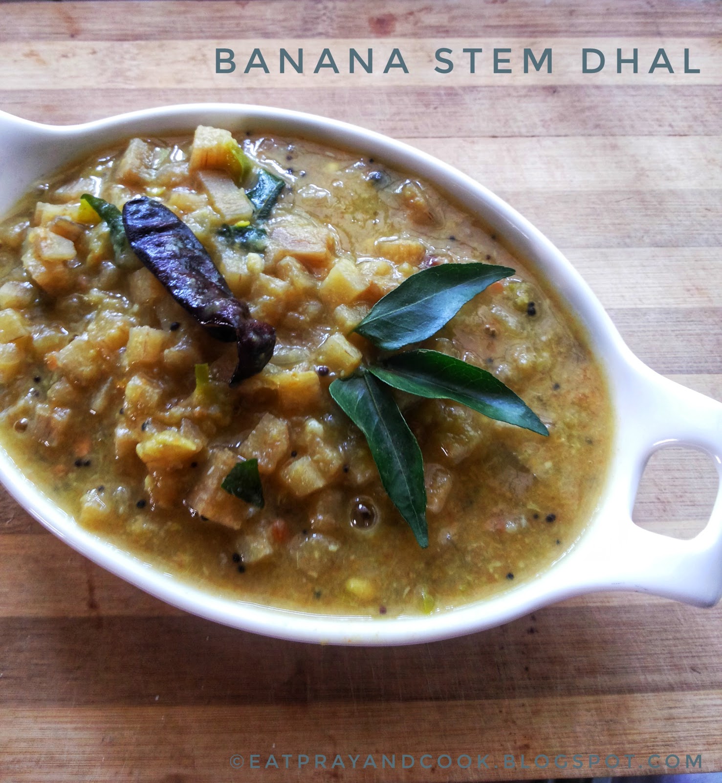 Eat Pray and Cook: Vaazhaithandu Koottu / Plantain Stem Dhal