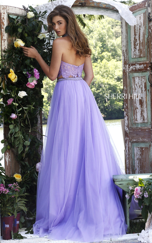 Girls Prom Dresses 2016: Sherri Hill 32347 Lace Jeweled Prom Dress