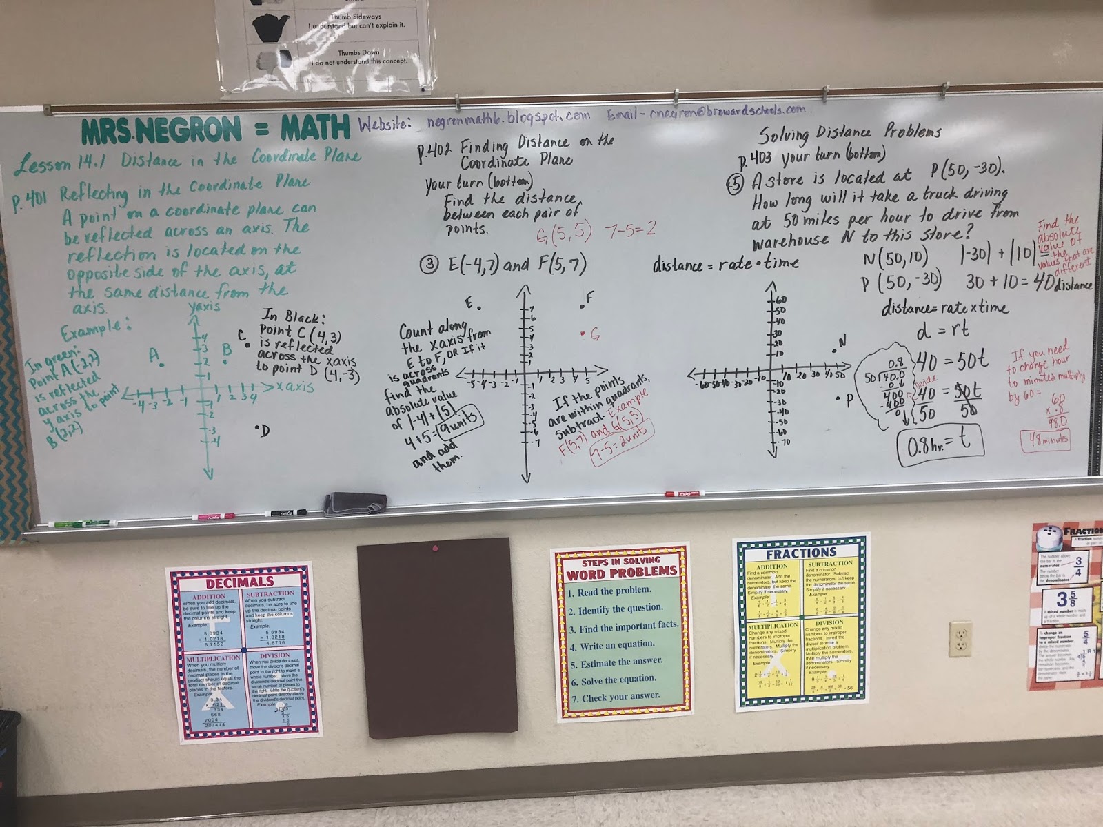 Mrs. Negron 6th Grade Math Class: Lesson 14.1 Distance in the ...