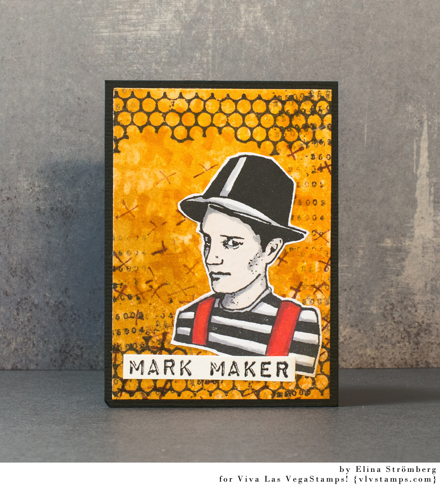 Mark Maker ATC's for Viva Las VegaStamps! DT - Elina Stromberg