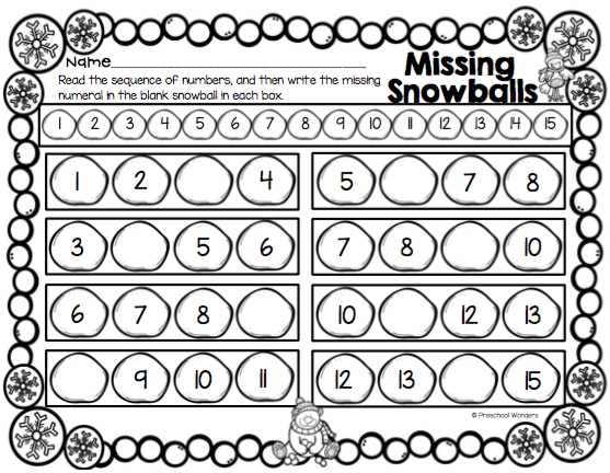 Preschool Wonders: Snow Day! Winter Themed Activities!