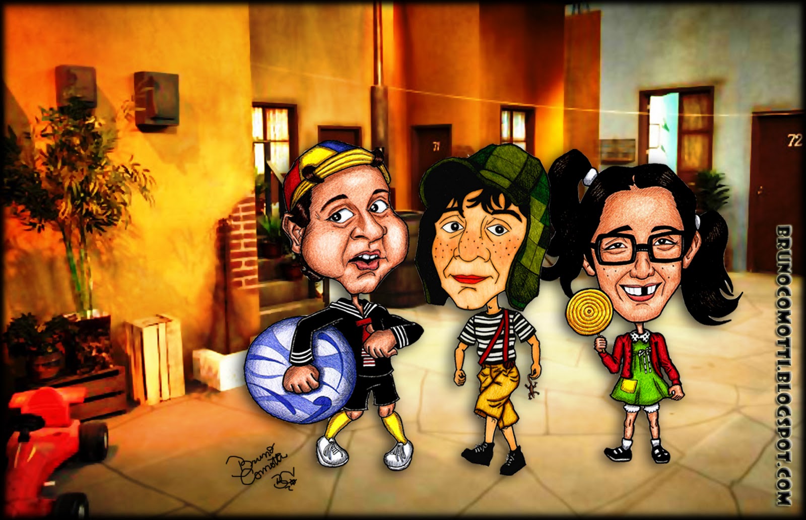 Bruno Comotti Artes: Caricatura: Personagens da série Chaves