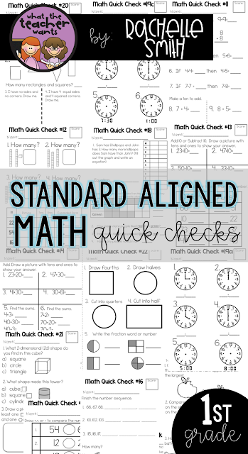 Math Quick Checks and Guided Math Groups | What the Teacher Wants ...