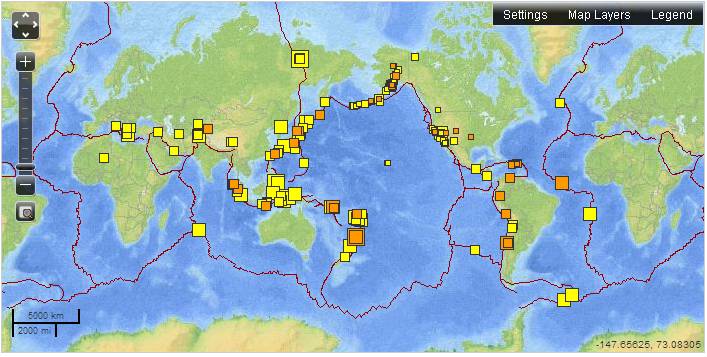 Watcher's Lamp: 124 Global 4.0 + Mag Quakes Over Last Seven Days