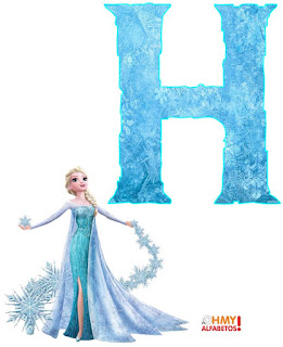 Alfabeto de Elsa de Frozen Haciendo Magia. - Oh my Alfabetos!