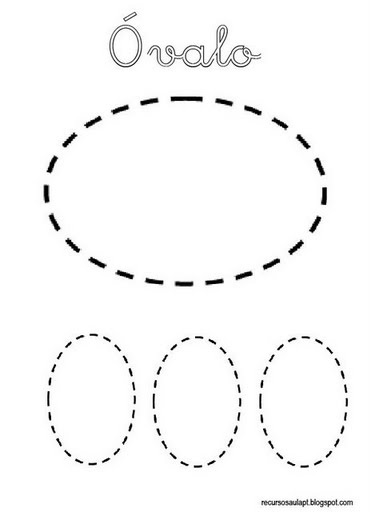 Trabajando en Educación Infantil: 10 fichas para identificar el óvalo