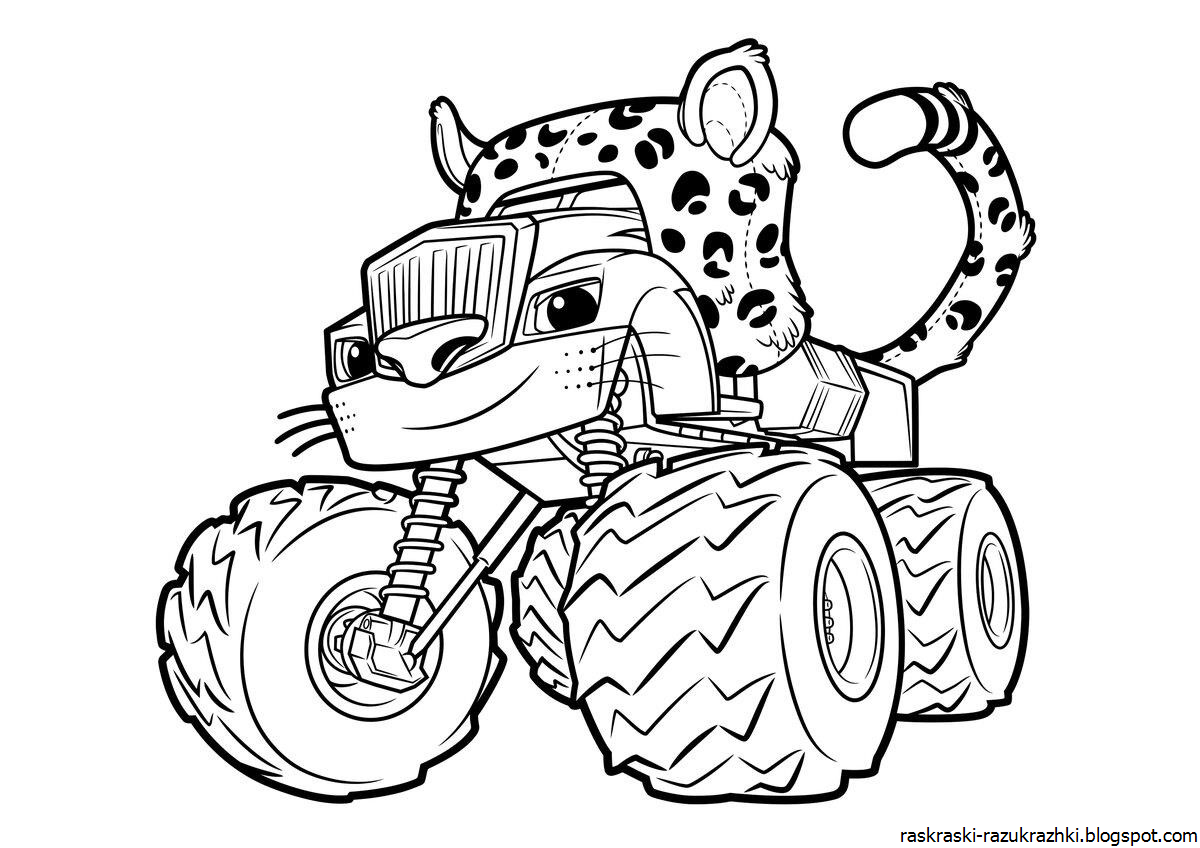 Раскраска Вспыш И Чудо Машинки