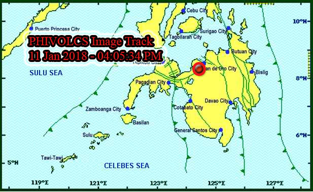 PHIVOLCS earthquake information issued 11 January 2018. - PH Trending
