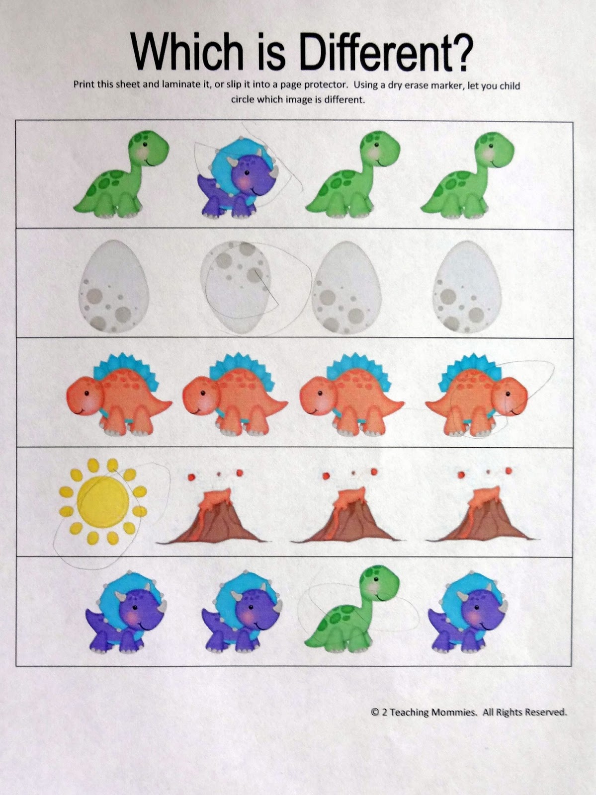 Mom's Tot School: Dinosaurs