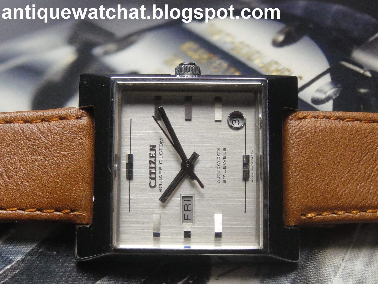 Antique Watch Bar: CITIZEN SQUARE CUSTOM AUTO DAYDATE 27 JEWELS CTZ92 ...