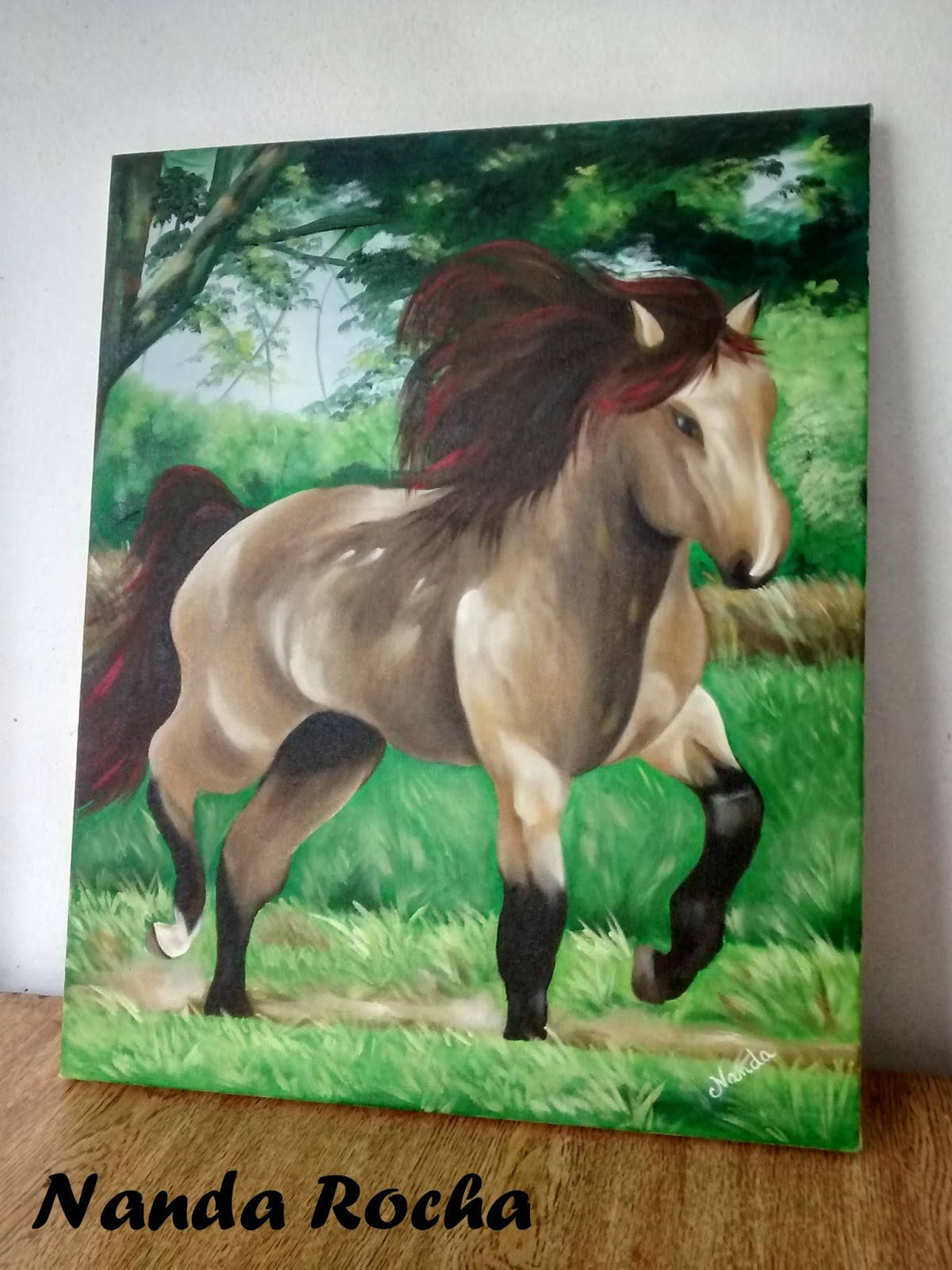 Nanda Rocha: Óleo sobre tela.