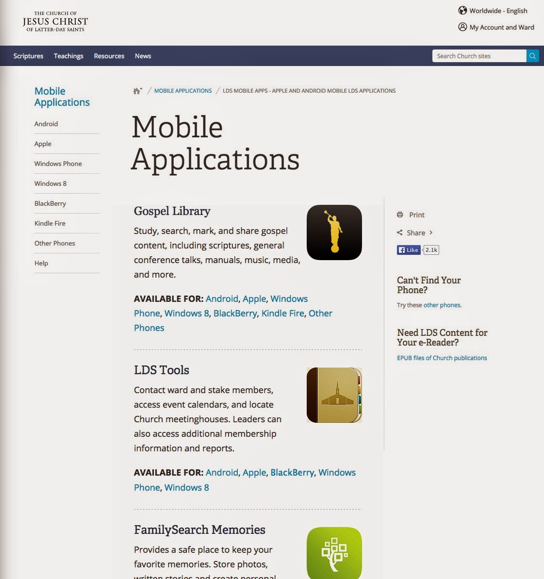 Rejoice, and be exceeding glad...: LDS App has extensive Family History ...