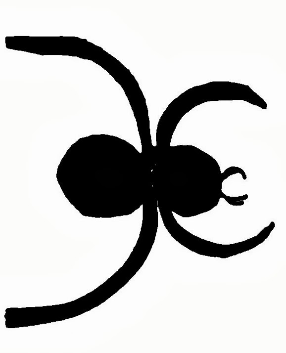 Piešiniai ir darbeliai: Trafaretas aplikacijai - Voras