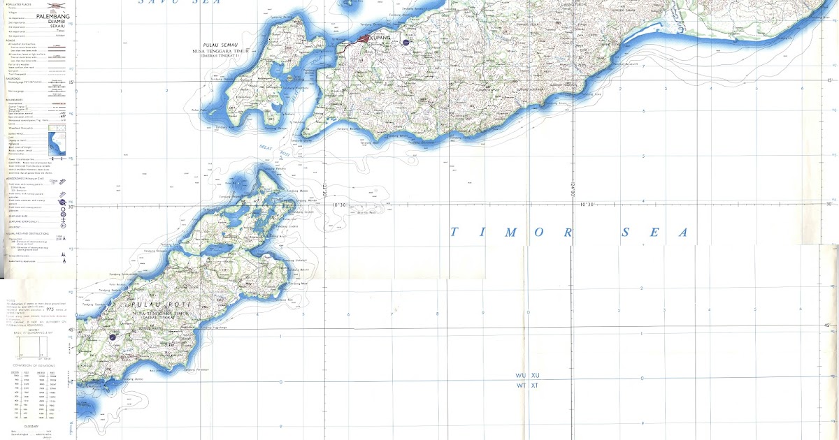 AMAZING INDONESIA: KUPANG TOPOGRAPIC MAP SCALE 250K
