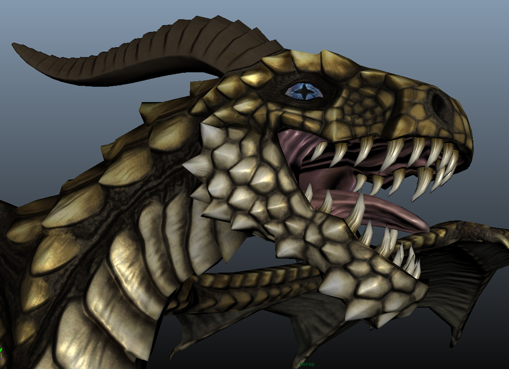 Guardian dragon mouth and eyes