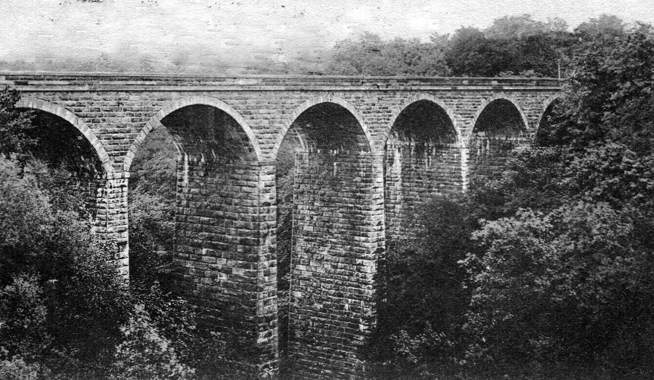 Tour Scotland: Old Photograph Railway Viaduct Busby Scotland