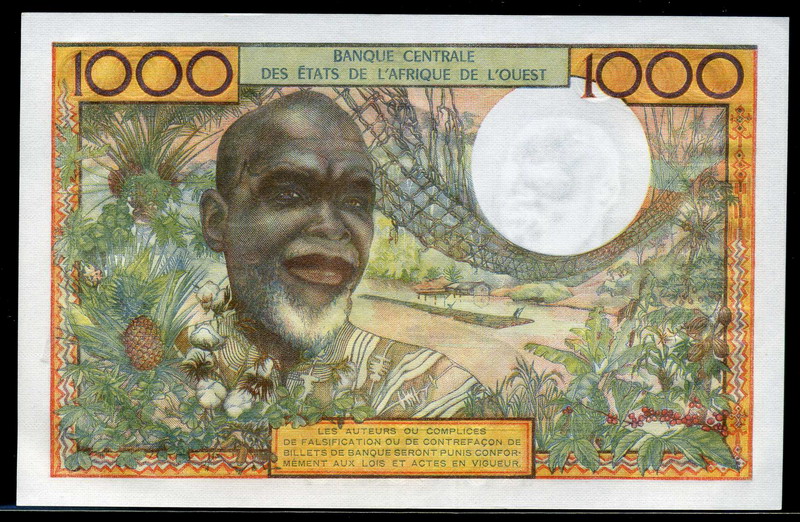 West African States currency 1000 Francs banknote BCEAO|World Banknotes ...