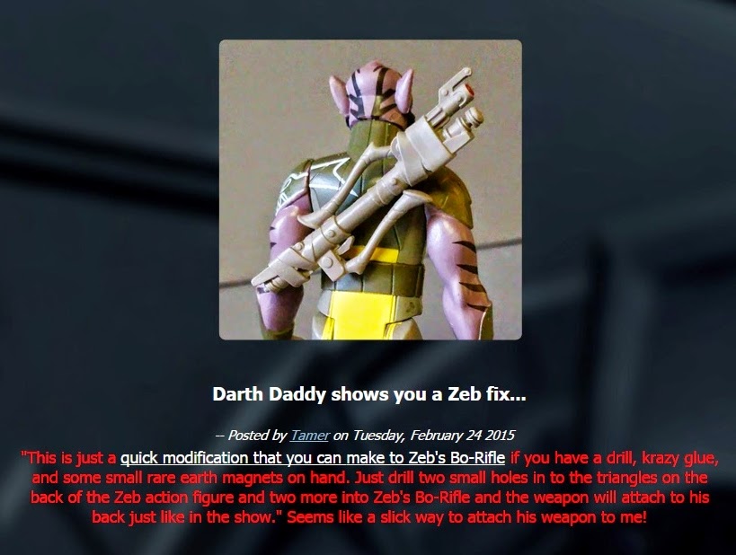 Customs for the Kid: "ZEB's BO-RIFLE MODIFICATION" created by Darth Daddy