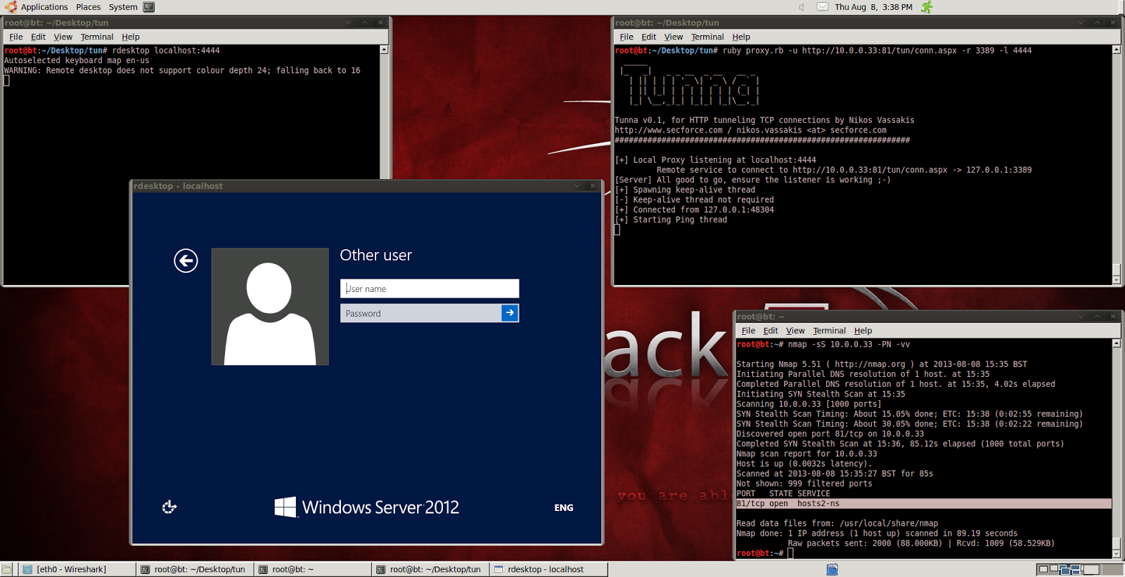 Crea un tunel TCP a través de HTTP mediante Tunna