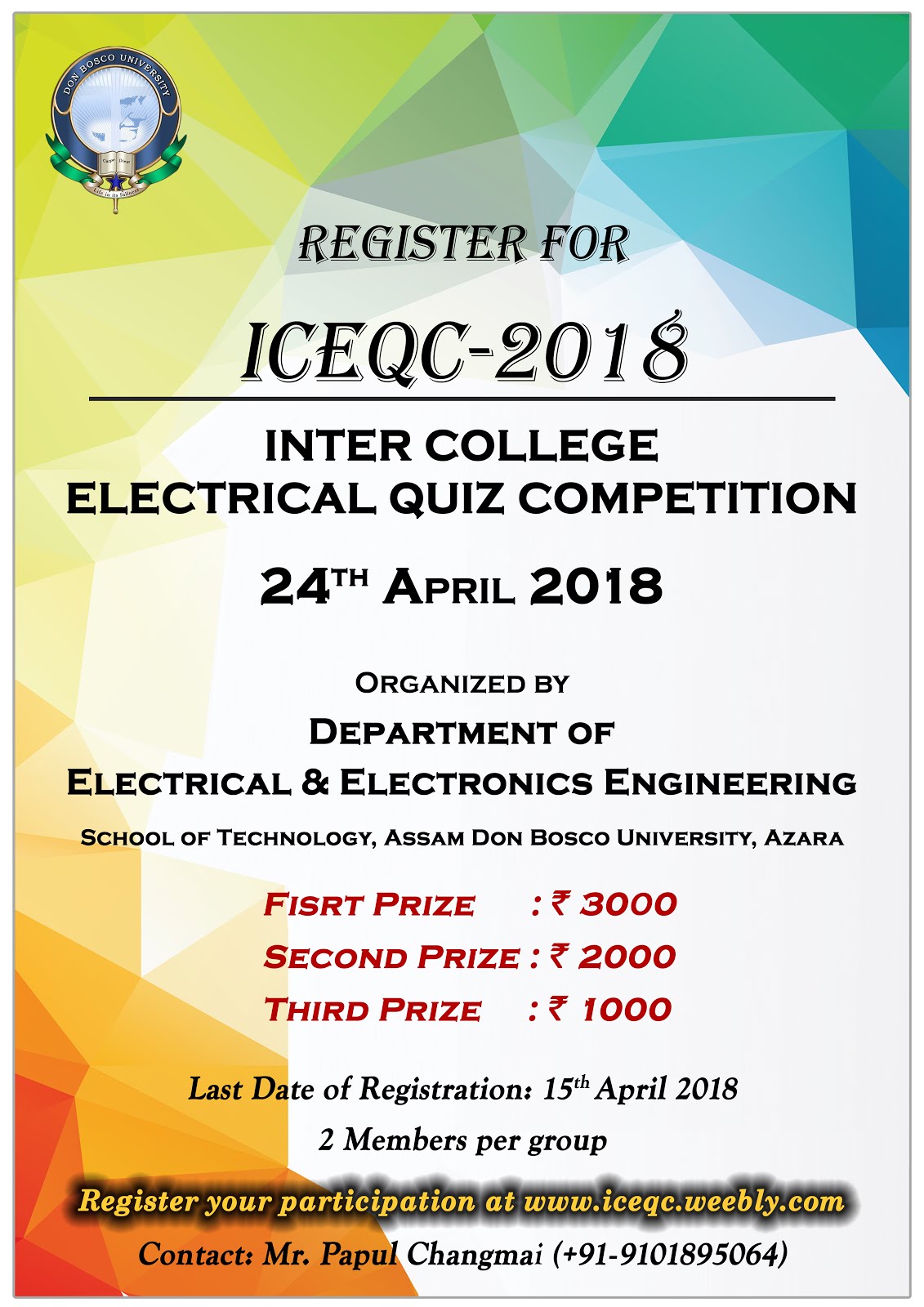 Department of EEE, ADBU: March 2018