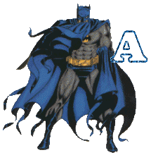 Alfabeto animado de Batman de pie. - Oh my Alfabetos!