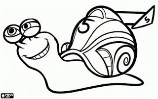 Laminas para Colorear | Coloring Pages: Turbo el Caracol Veloz para ...