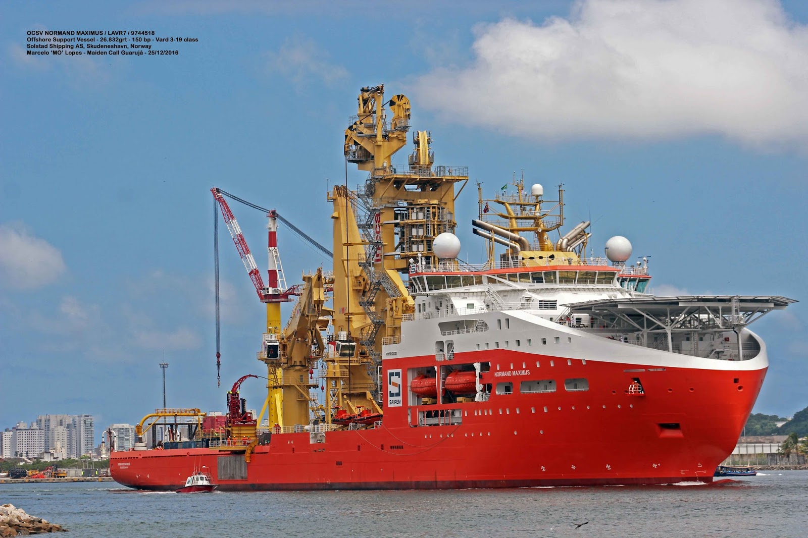 Santos Shiplovers: OCSV Normand Maximus / LAVR7 - Leaving Santos, bound ...